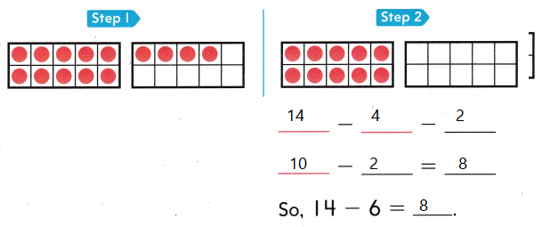 Texas Go Math Grade 1 Lesson 7.5 Answer Key Break Apart to Subtract ...
