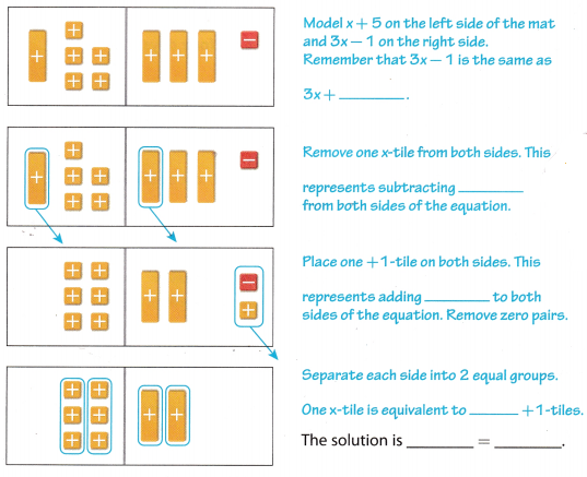 Texas Go Math Grade 8 Lesson 11.1 Answer Key Equations with the ...