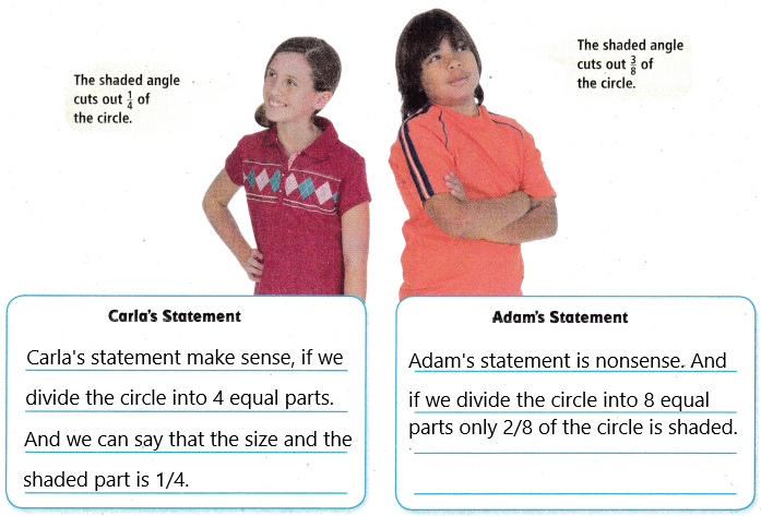 Texas Go Math Grade 4 Lesson 14.1 Answer Key Angles and Fractional ...